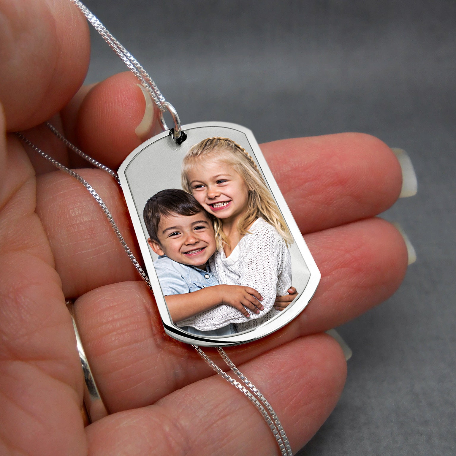 Photo Necklace Photo Dog Tags Photo Dog Tag Gifts for - Etsy