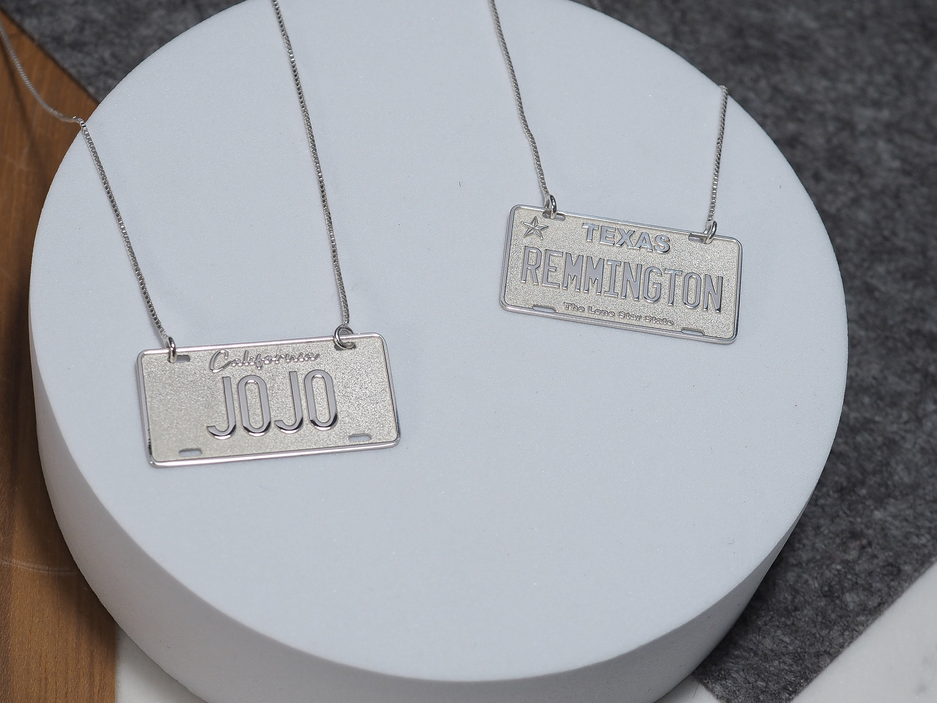 Personalized License Plate Necklace • License Plate Jewelry • Mini ...