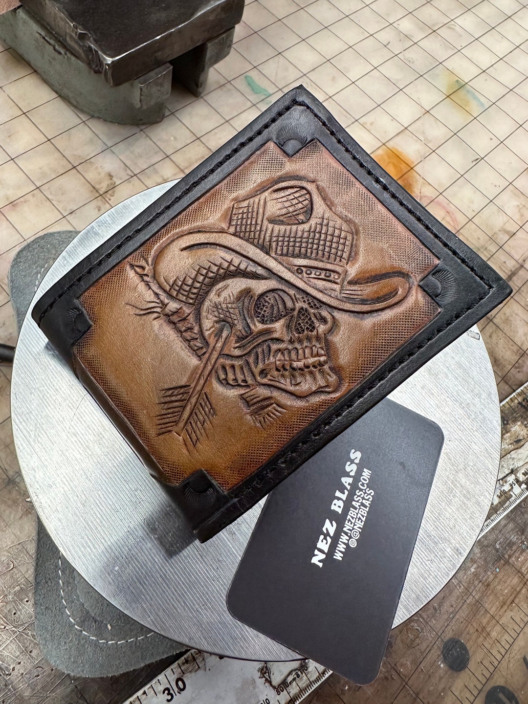 Western Hangman Old School Hand Tooled Bill Fold Ready to Ship - Etsy