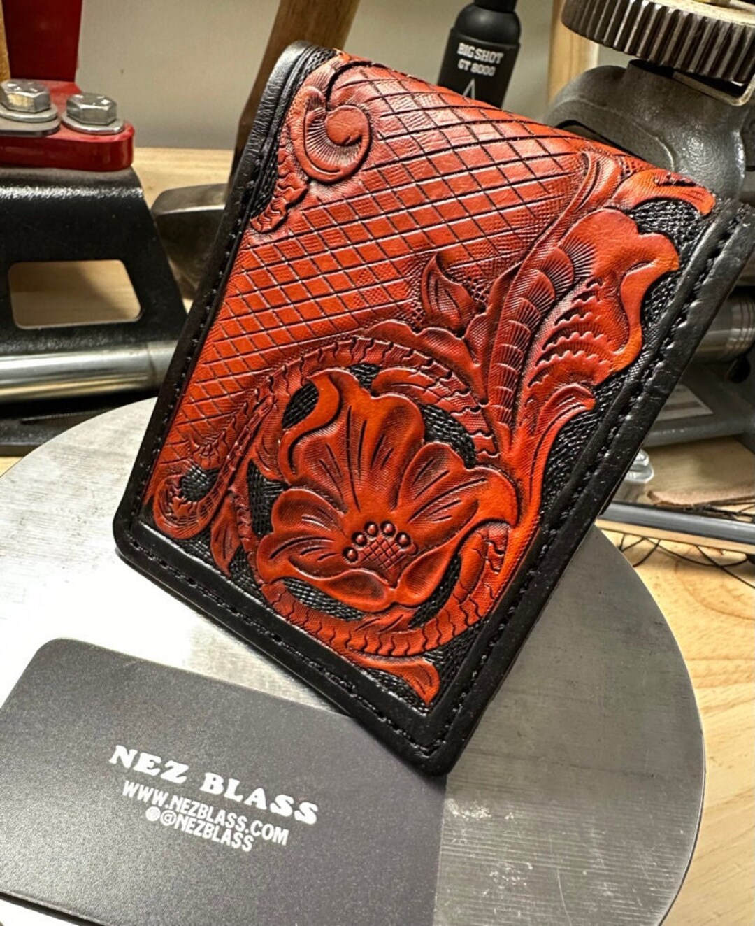 Western Old School Hand Tooled Bill Fold Ready to Ship - Etsy