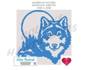 Wolf Crochet Afghan Pattern Graph - Etsy