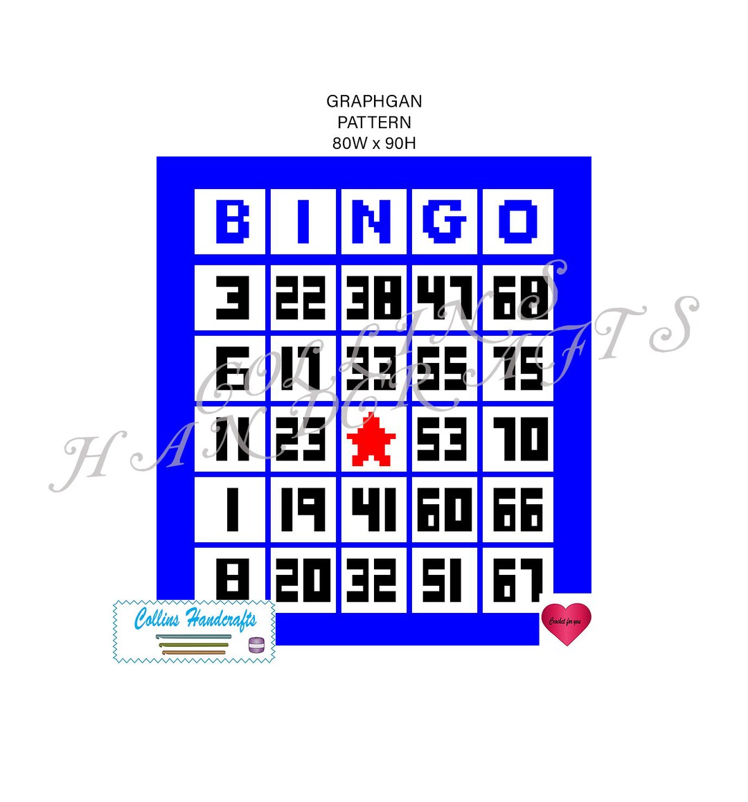 Pattern Graphgan-bingo Card (3050) Game,cards,adult,numbers,win ...