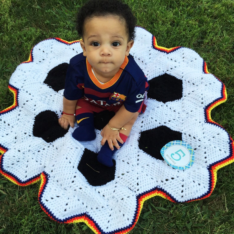 Pattern-soccer Ball Themed Blanket (BA1162) -newborn, Photo Prop, Baby ...