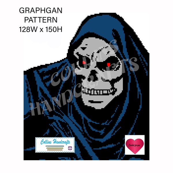 Skull Graphgan Pattern - Etsy