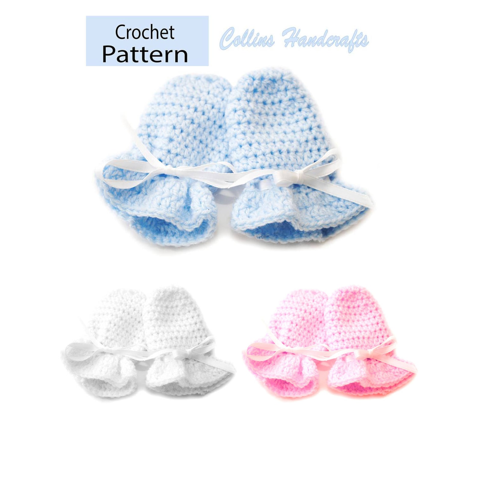 Pattern-nb Scratch Mittens -baby Mitten, New Born, 0-3, (BO1015) - Etsy