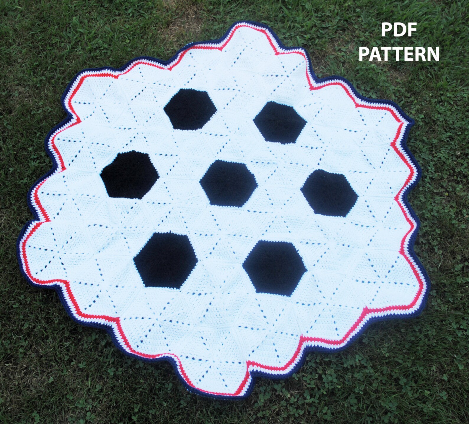 Pattern-soccer Ball Themed Blanket (BA1162) -newborn, Photo Prop, Baby ...