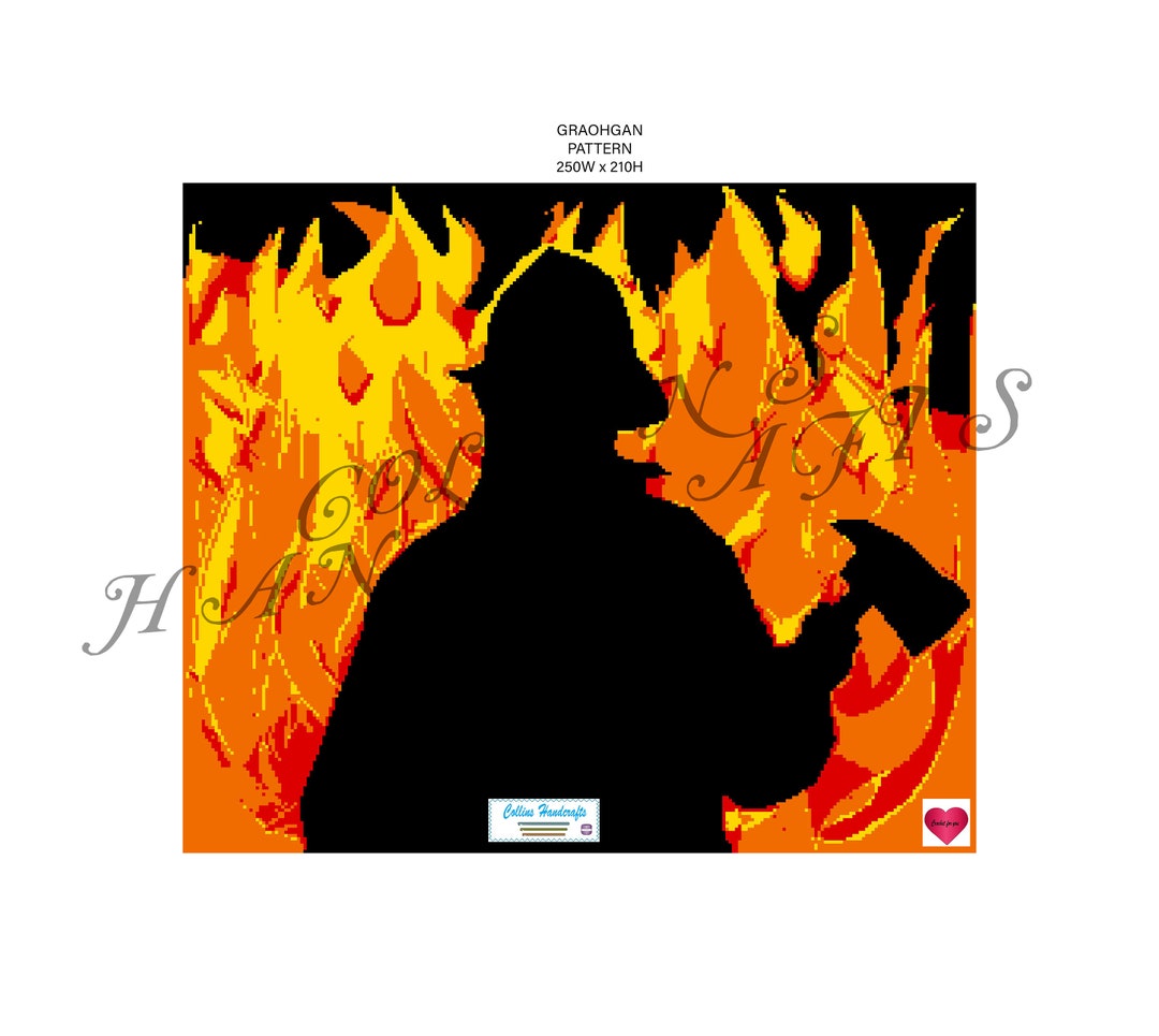SC Pattern Graphgan-firefighter in Flames (3096) Fire,silhouette ...