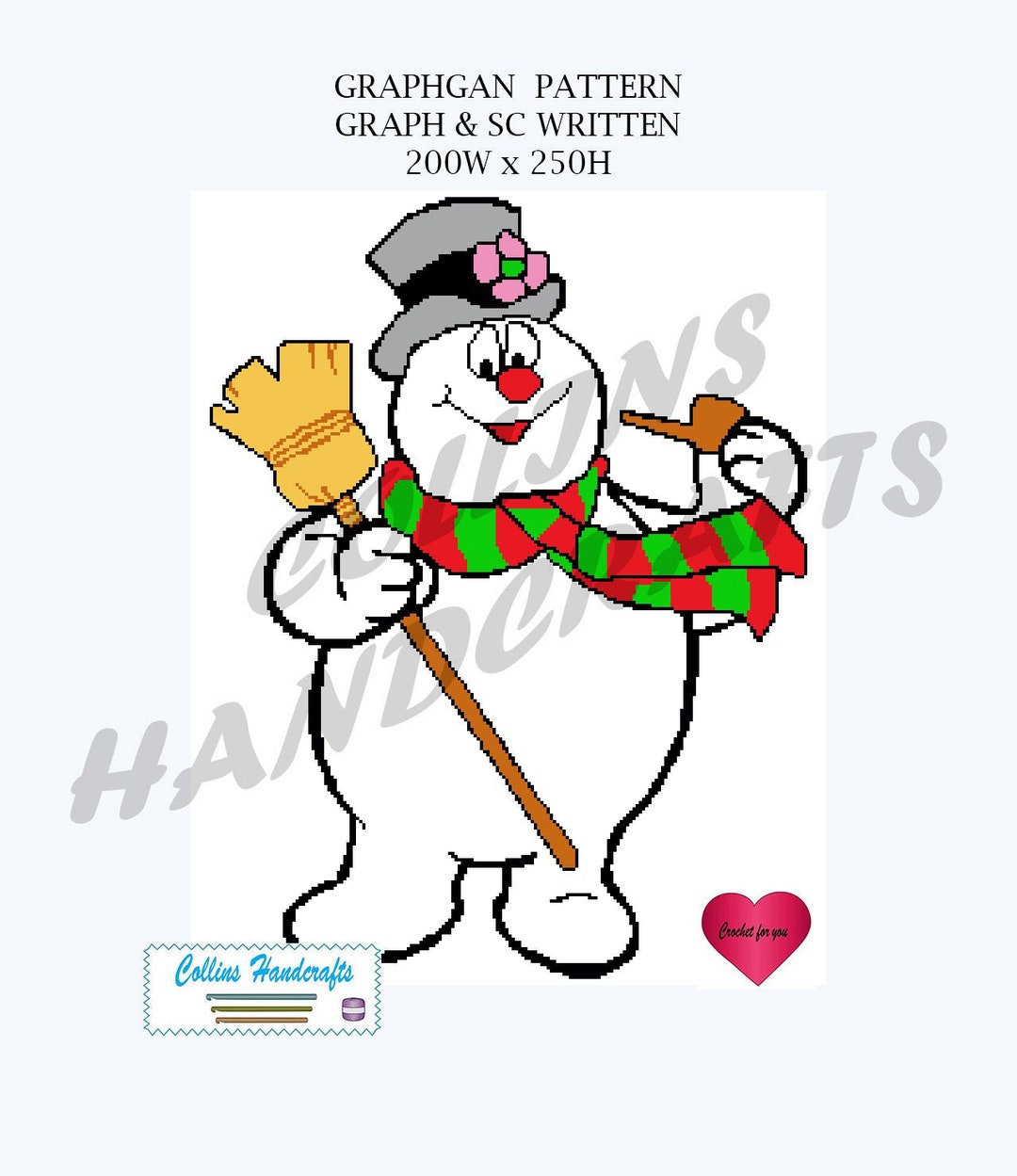 SC Pattern Graphgan-snowman (4007) - Etsy