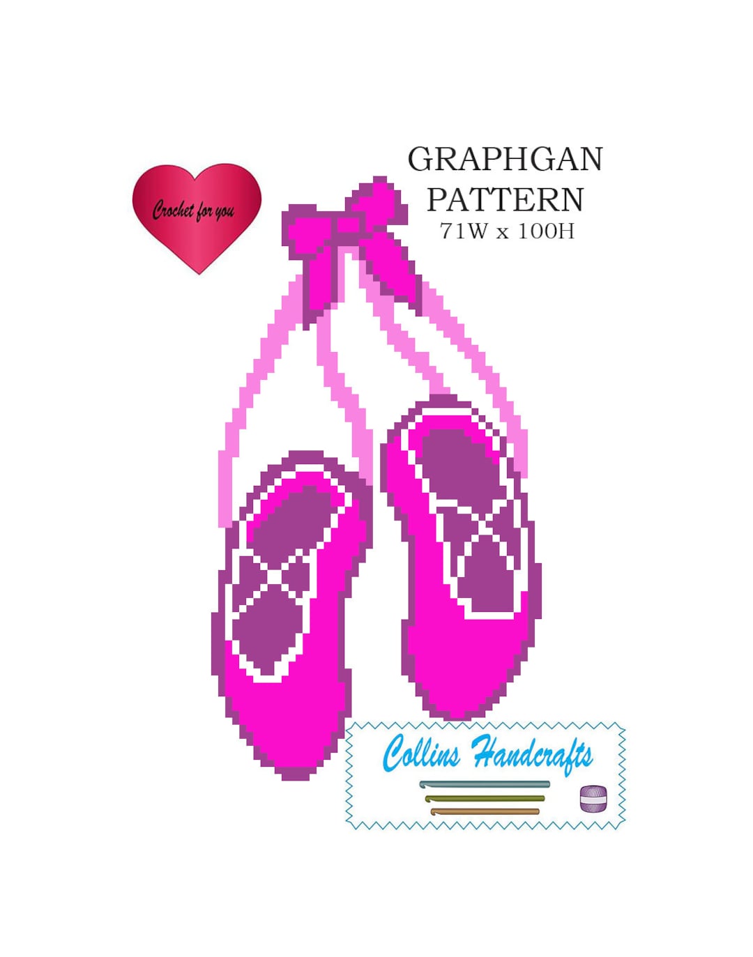 C2C Pattern Graphgan - Ballerina Slippers (2084) Sc,graphgan,blanket ...