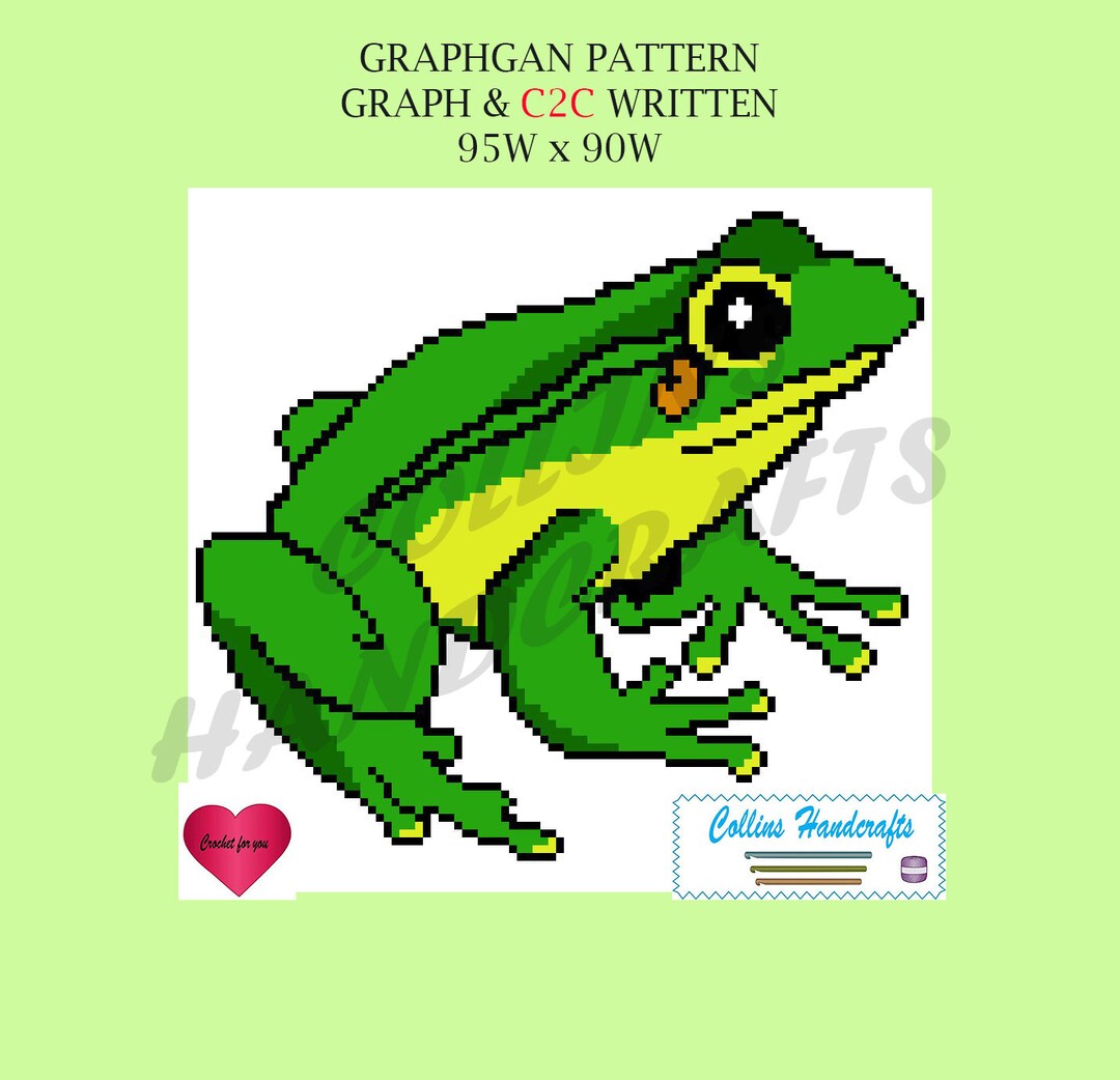 C2C Pattern Graphgan - Green Frog (4126) - Etsy