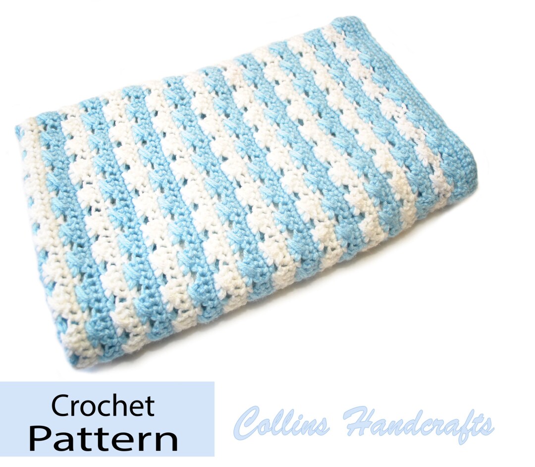 Pattern - Crossed Treble Baby Stripes Blanket - (BA1123) unisexe ...
