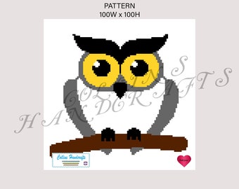 Crochet Owl Graphgan Afghan - Etsy