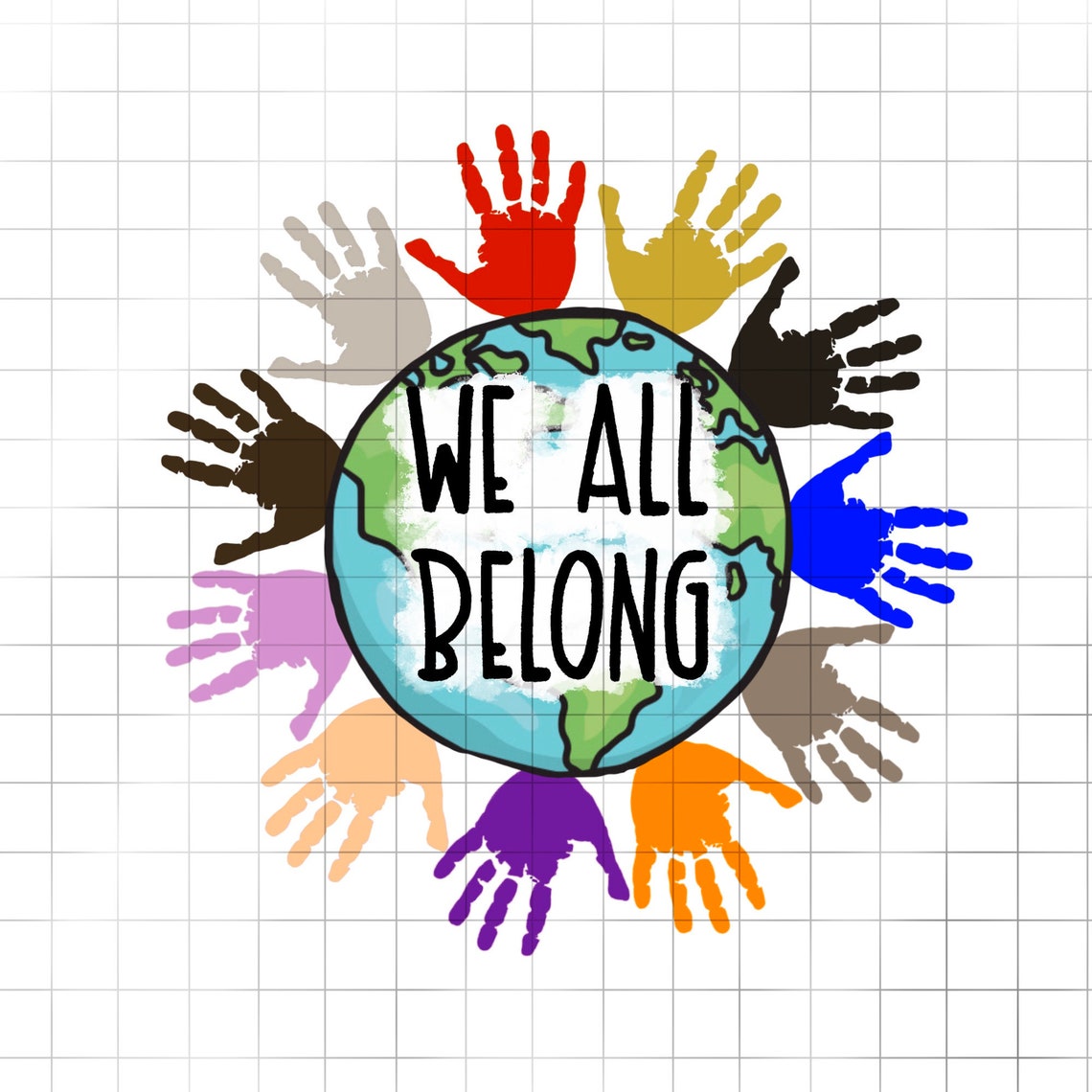 We All Belong PNG Inclusive Sublimation Transparent PNG | Etsy