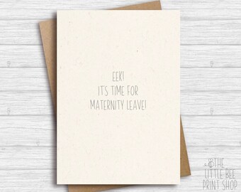 Maternity leave card | Etsy