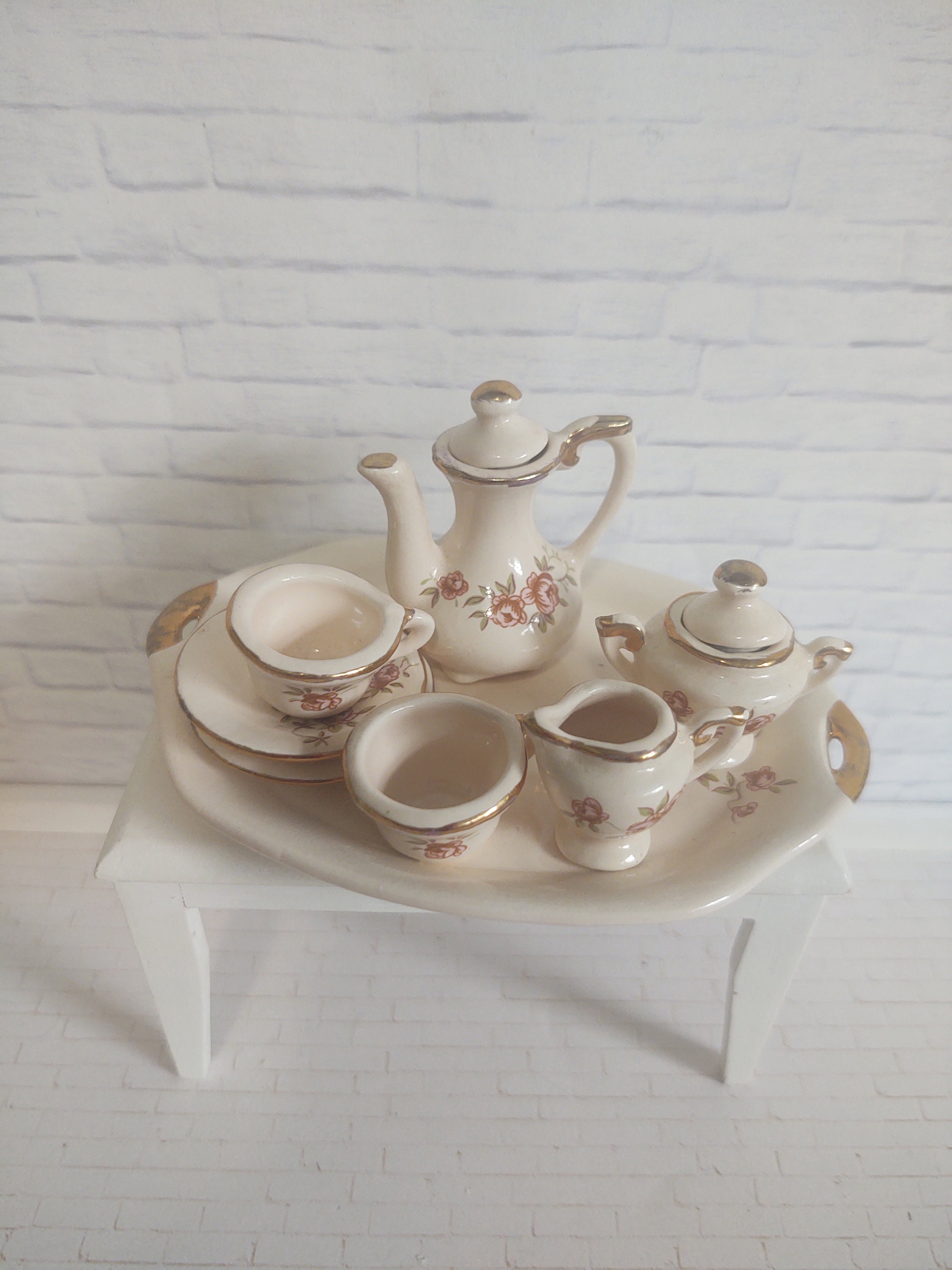 Barbie Handmade Tea Set 1-6 Scale Tea Set Handmade Ceramic - Etsy