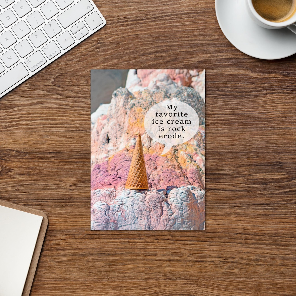 Geology Birthday Card - Funny Pun With Colorful Playful Art - 3 Sizes ...