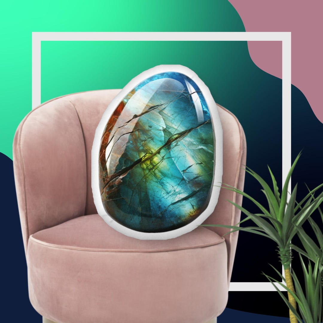 Pillows Rocks! - Rock Shaped Pillow - Labradorite Colorful Polished ...