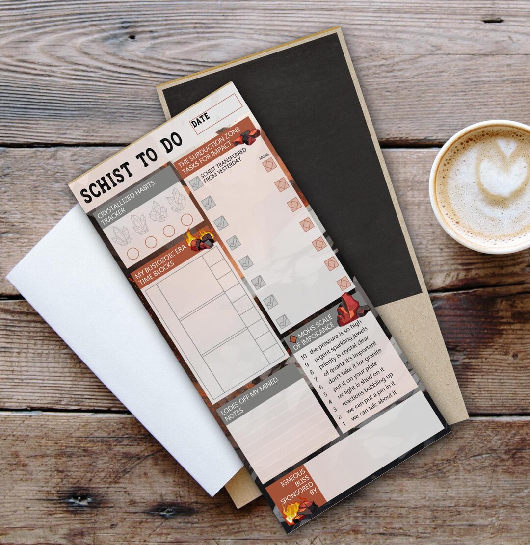 Geology Humor Daily Planner Notepad to Do Task List - 40 Sheets ...