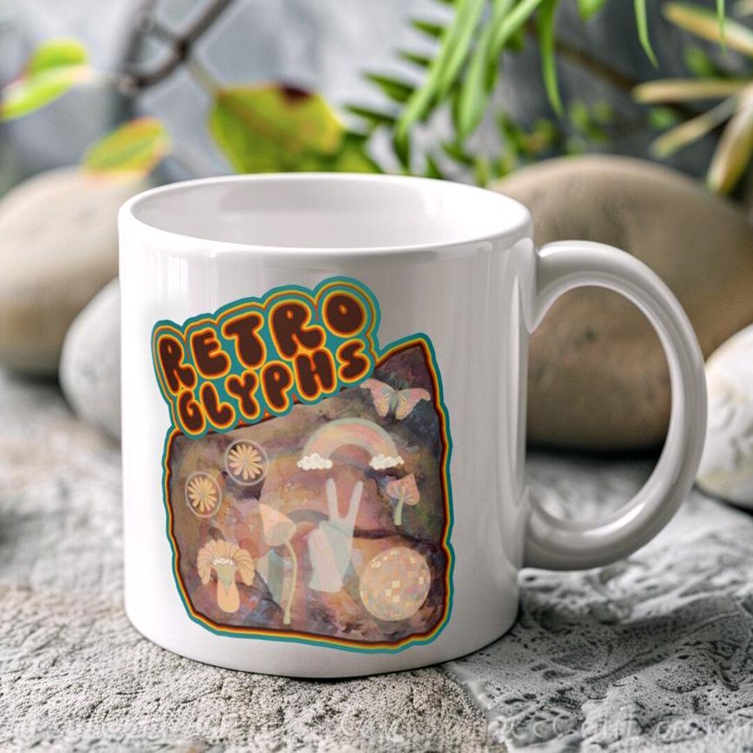 Retro Glyphs Funny Petroglyphs Humor in 60s 70s Style Icons & Symbols ...