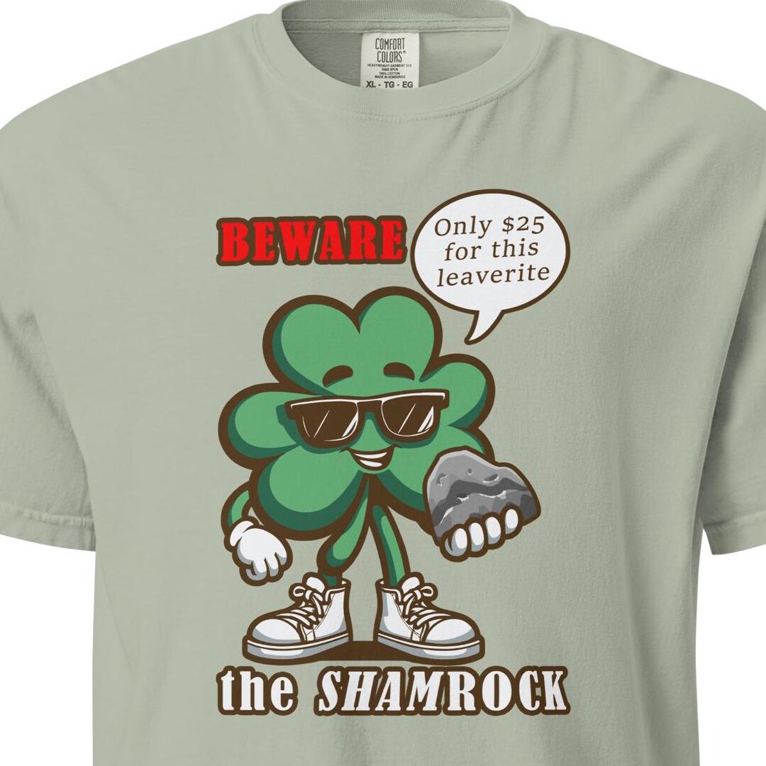 Shamrock Rocks Minerals Geology Humor Funny Rocks Collector Shirt for ...