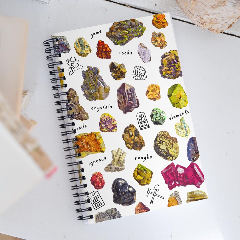 Geology Themed Spiral Notebook Mineralogical Inspired Journal Rock ...