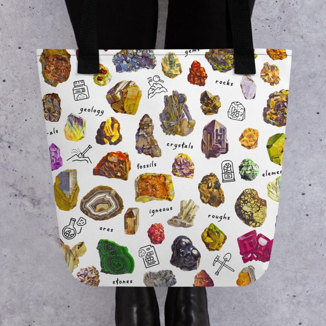Geological Tote Bag - Geology Themed - Mineralogically Inspired Large ...