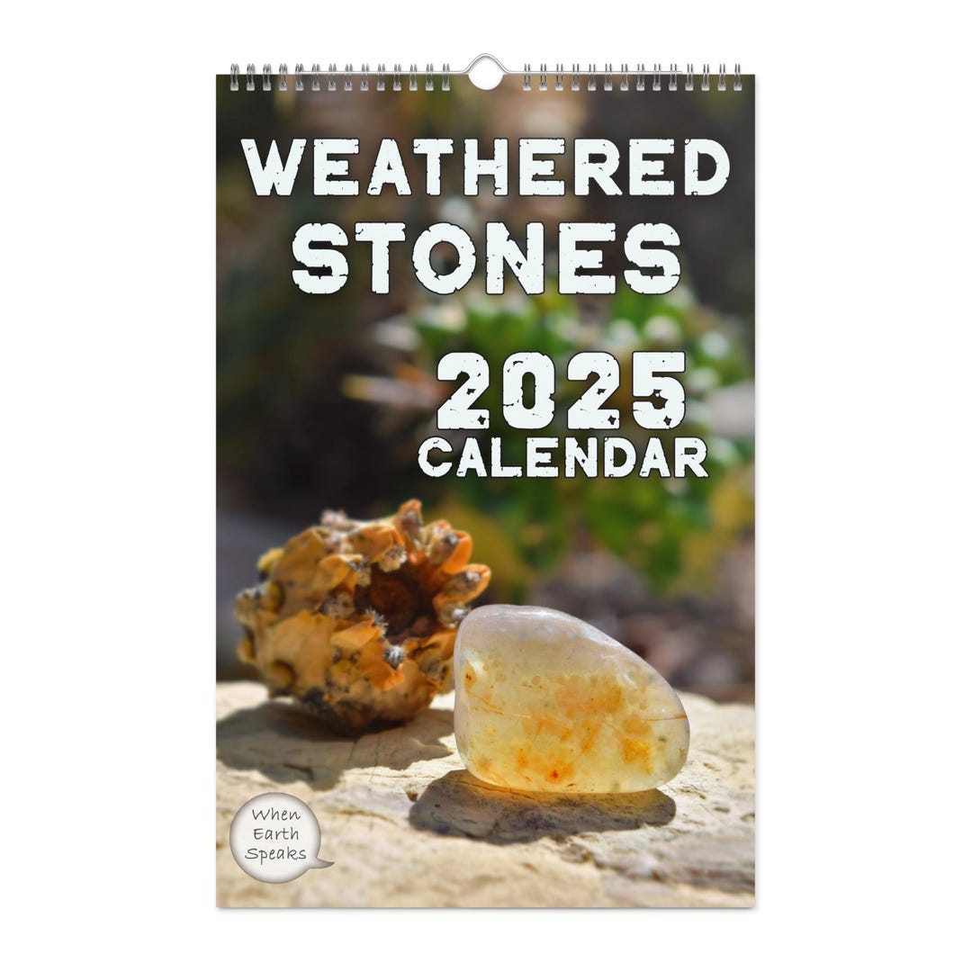 Rustic Calendar Weathered Stones 2025 Mens Calendar Photo Wall Calendar ...