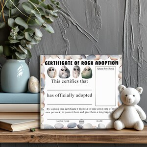 Pet Rock Adoption Tear Away Notepad With 50 Pet Stone Certificate ...