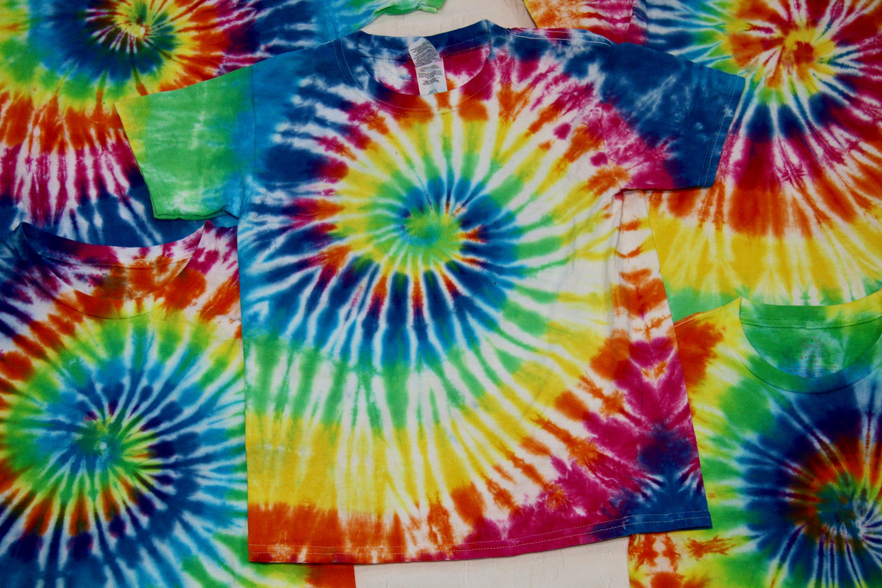 Rainbow Swirl Tie Dye Shirt Youth Tye Dye Shirt Gift for | Etsy