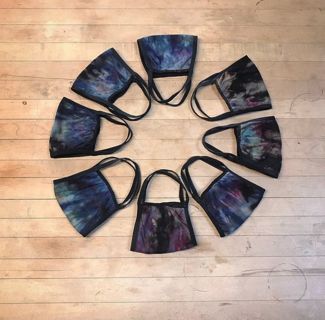 Tie Dye Cloth Face Masks, Fashionable Face Mask, Tie Dye Face Covering ...