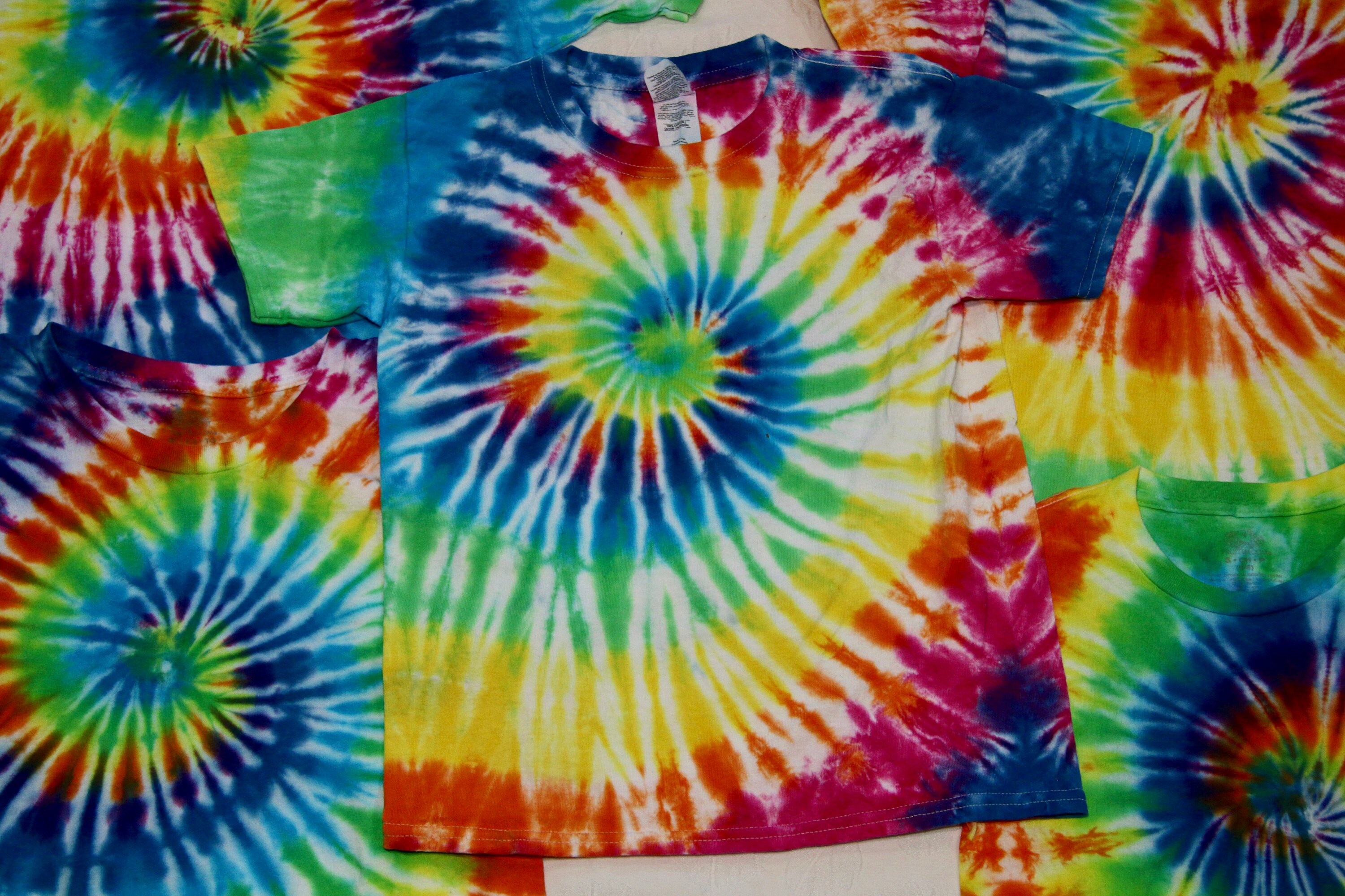 Rainbow Swirl Tie Dye Shirt Youth Tye Dye Shirt Gift for - Etsy