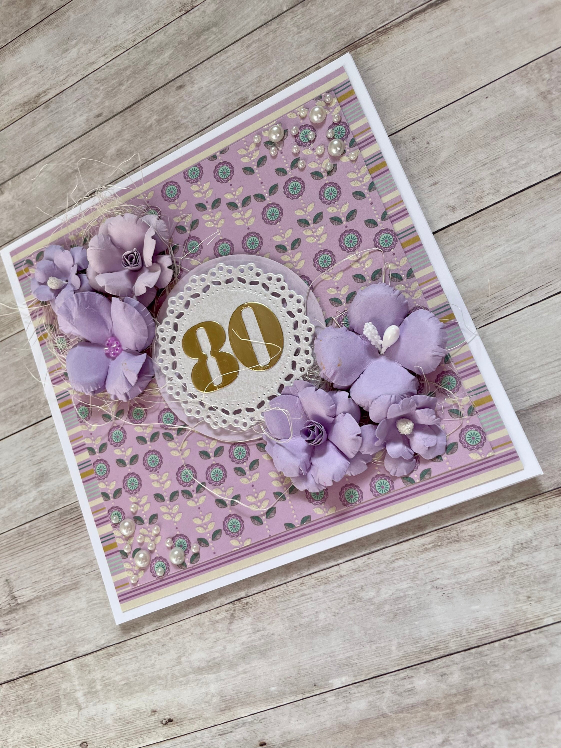 80th Birthday Card Mum Birthday Card Personalised Greeting - Etsy