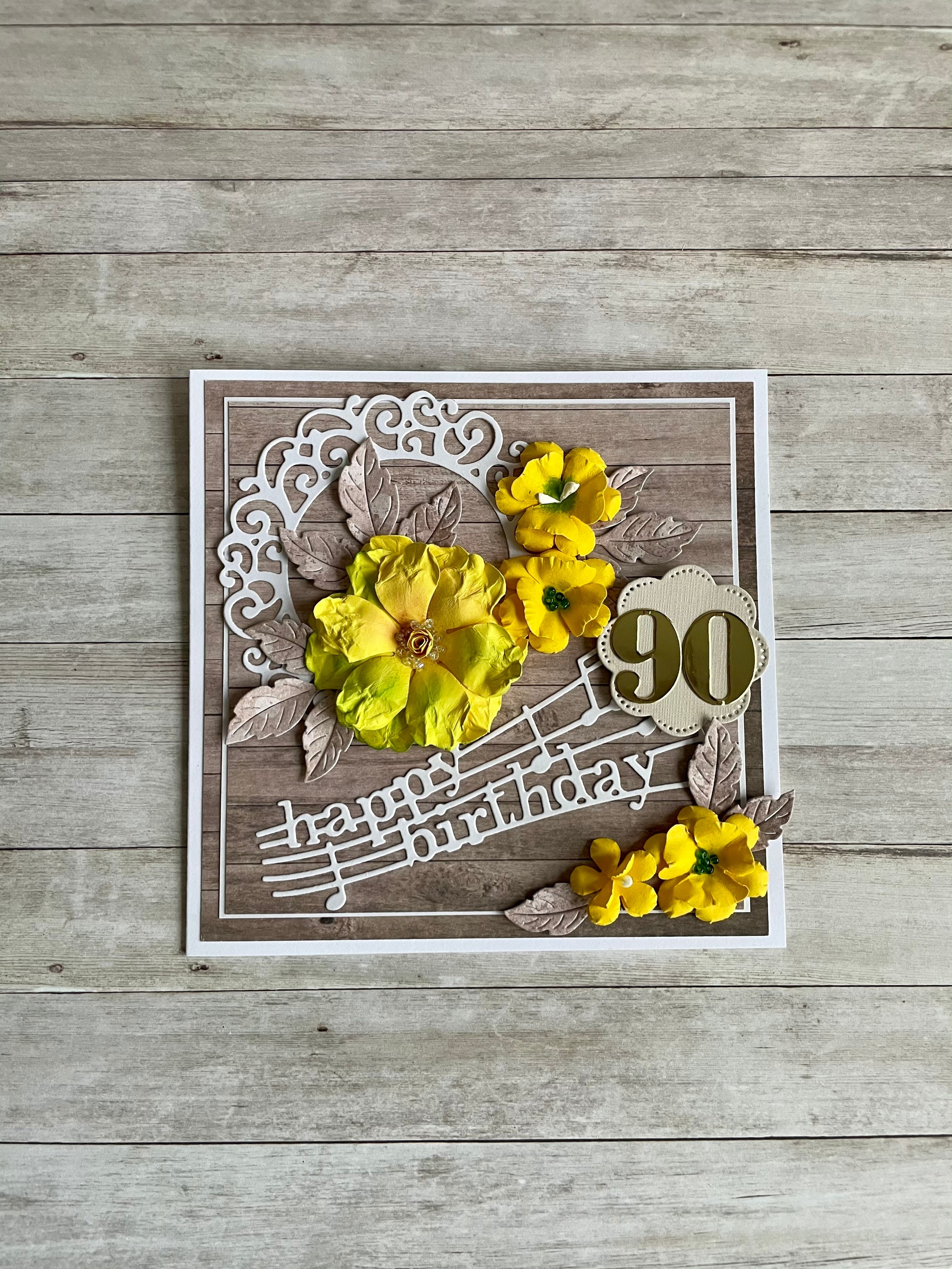 90th Birthday Card, Personalised, Greeting Card, 3D Card - Etsy