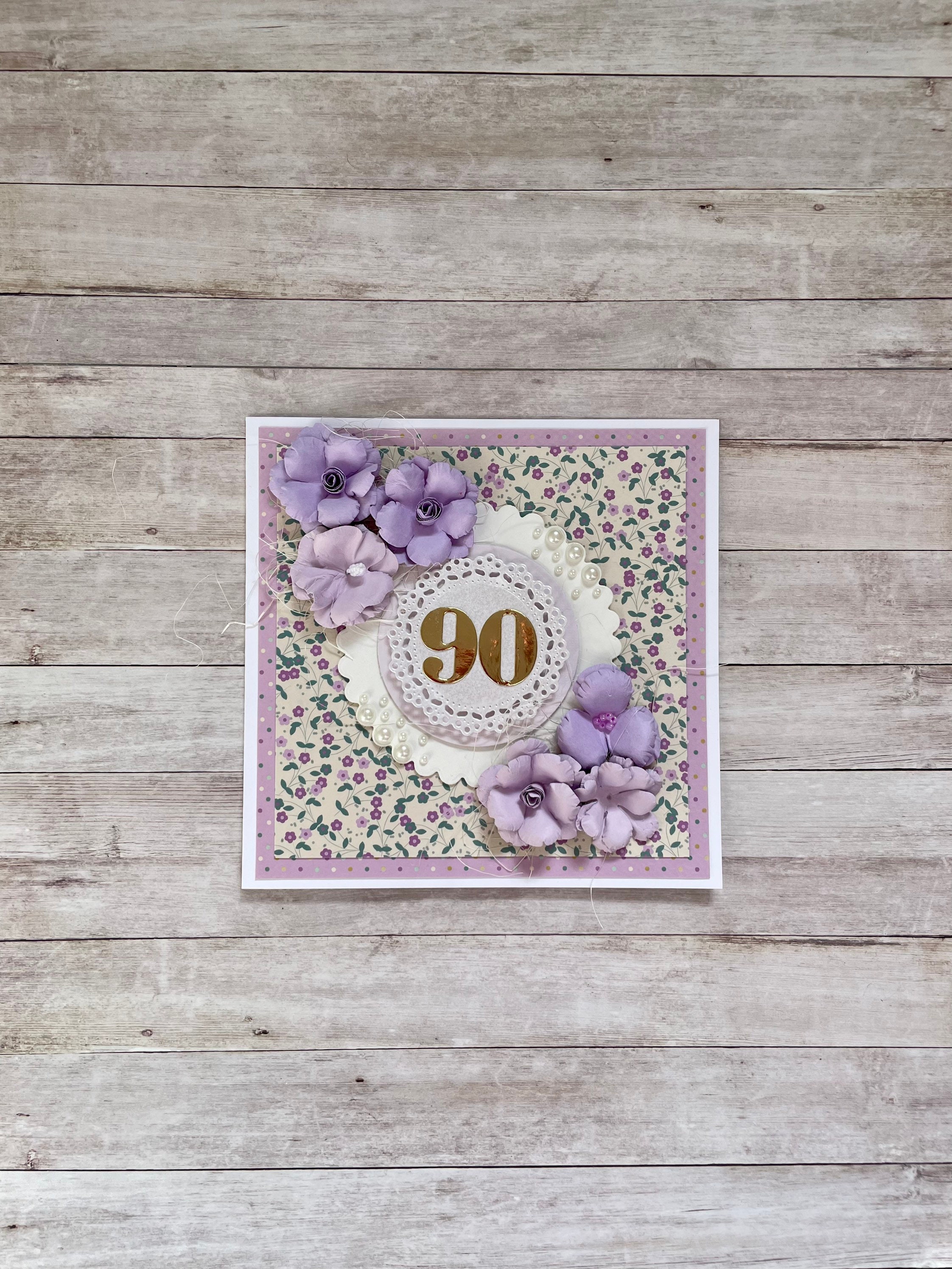 90th Birthday Card, Personalised Card, Greeting Card, Mum Birthday Card ...