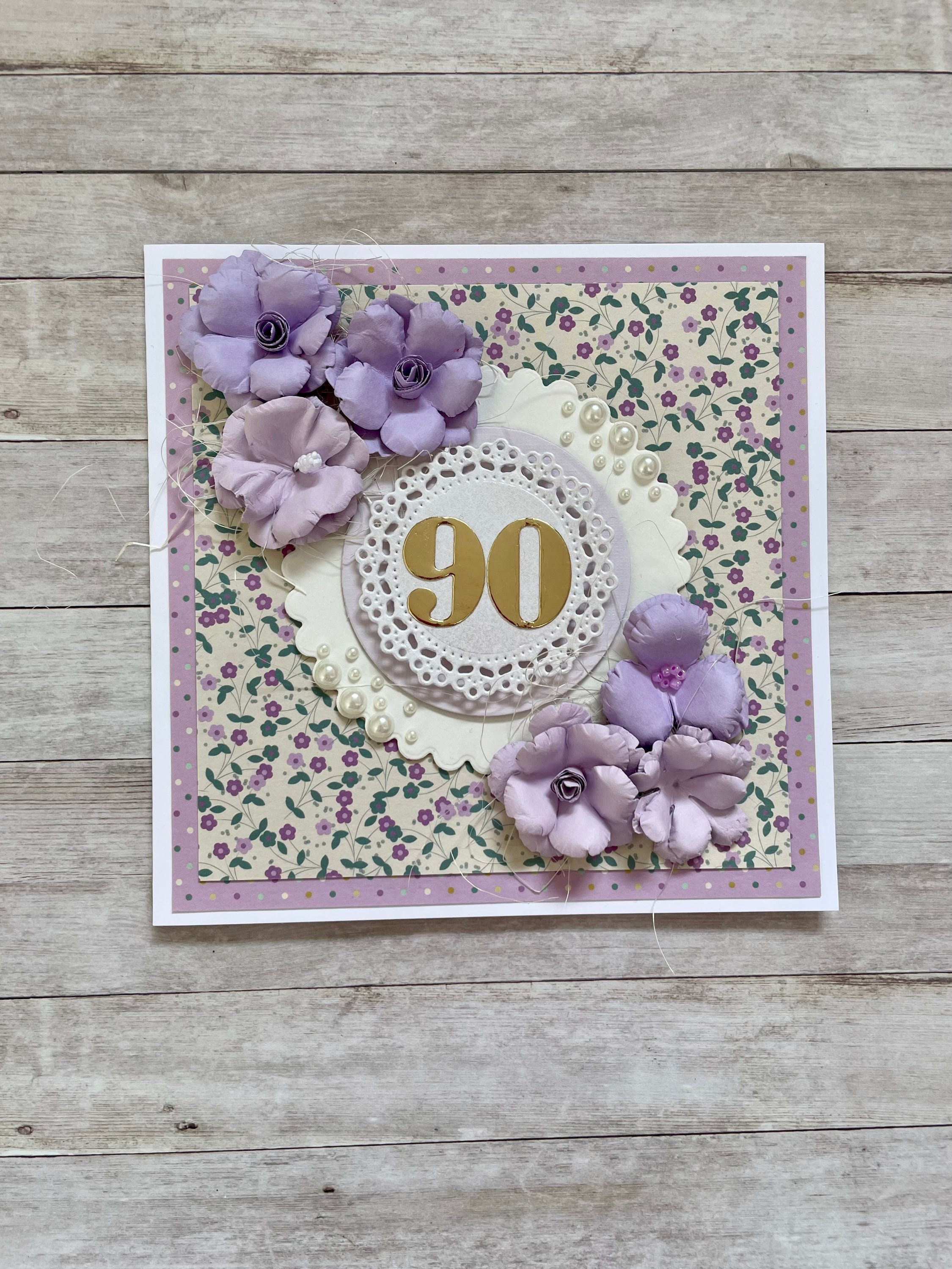 90th Birthday Card, Personalised Card, Greeting Card, Mum Birthday Card ...