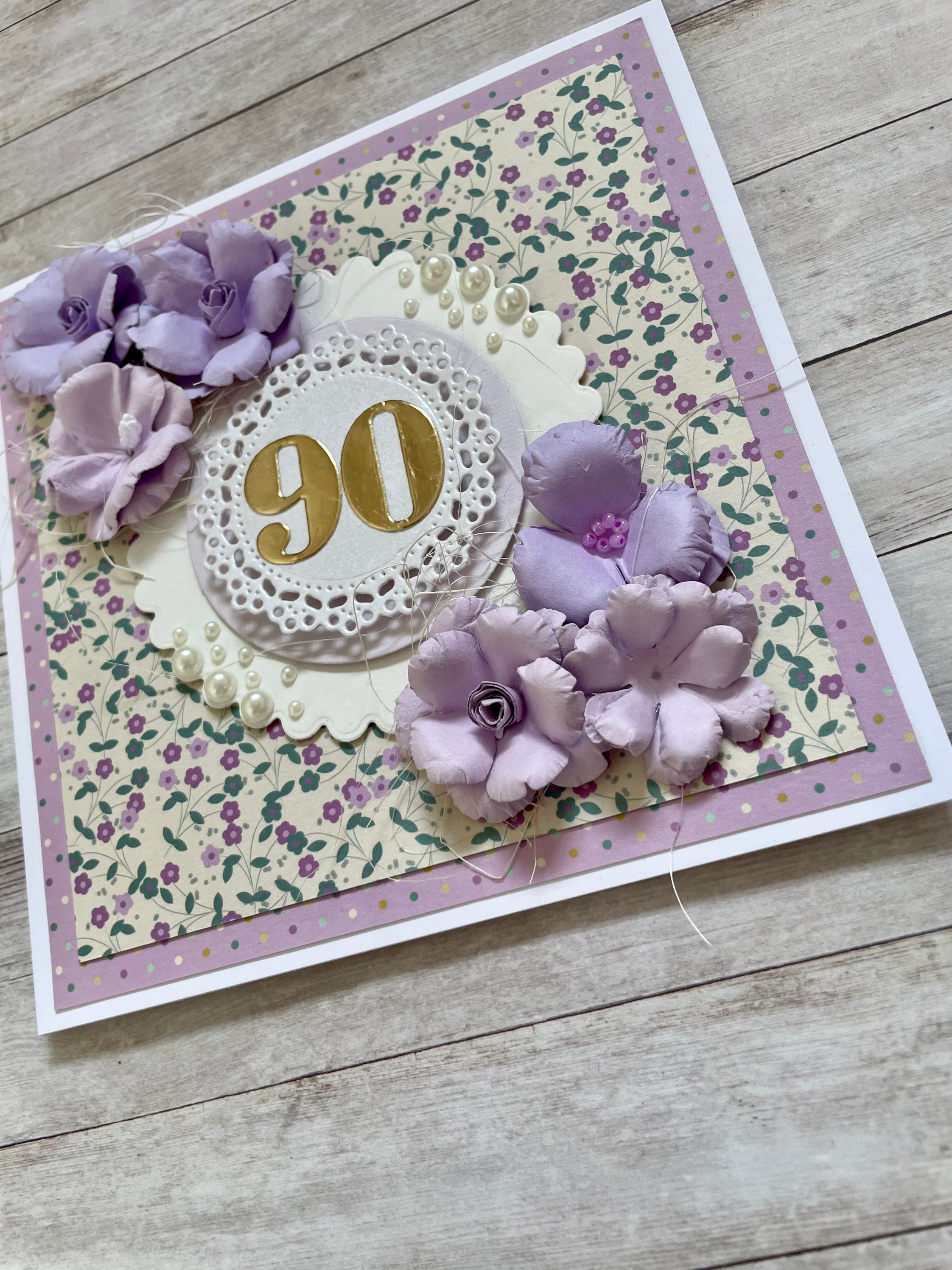 90th Birthday Card, Personalised Card, Greeting Card, Mum Birthday Card ...