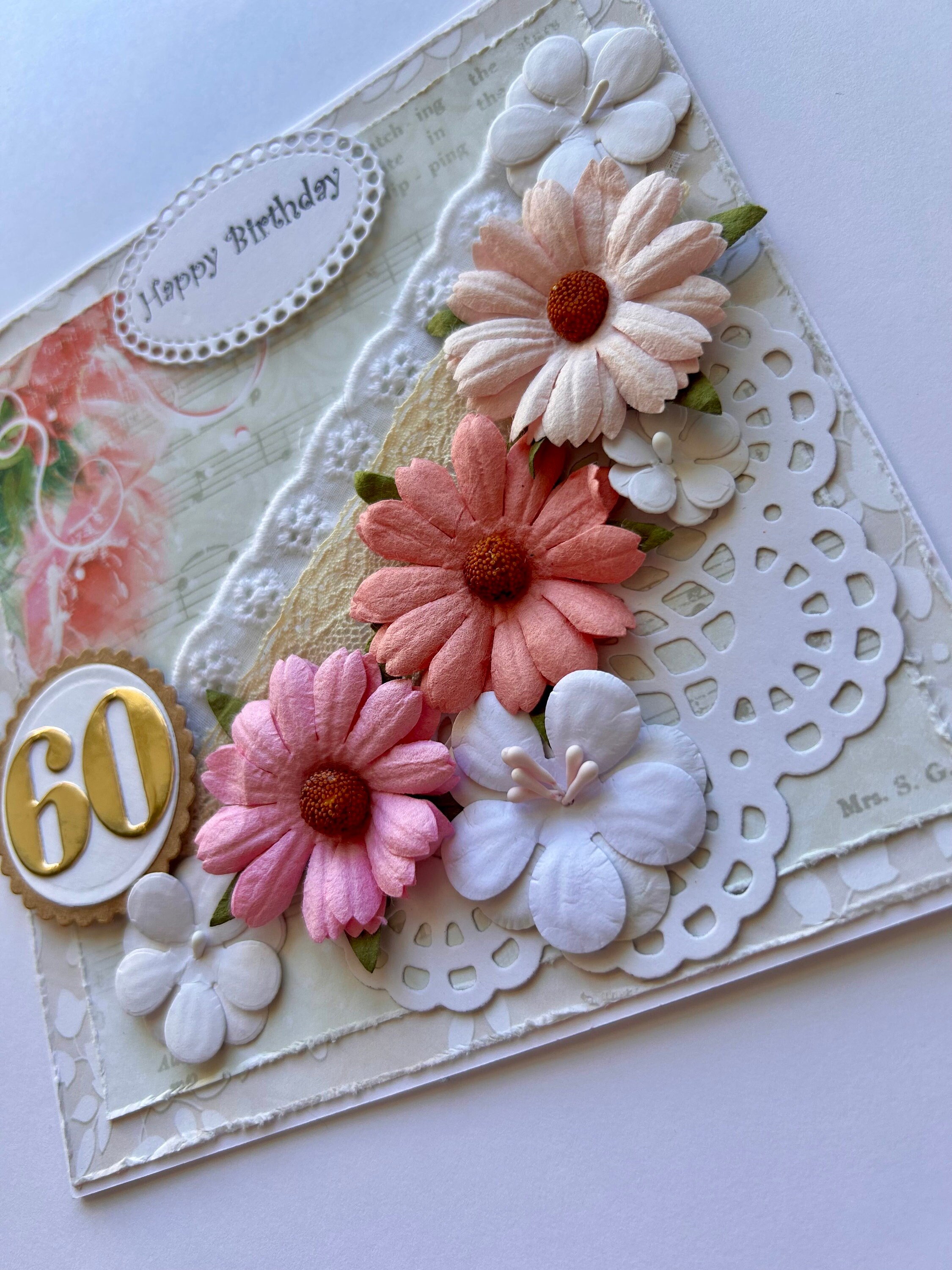 60th Birthday Card, Personalised, Handmade Card, Birthday Greeting Card ...