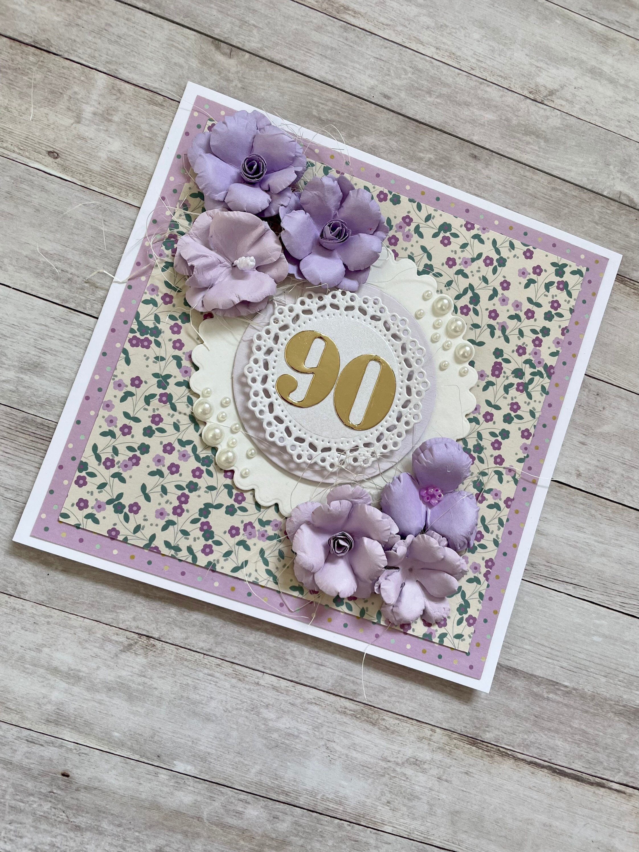 90th Birthday Card, Personalised Card, Greeting Card, Mum Birthday Card ...