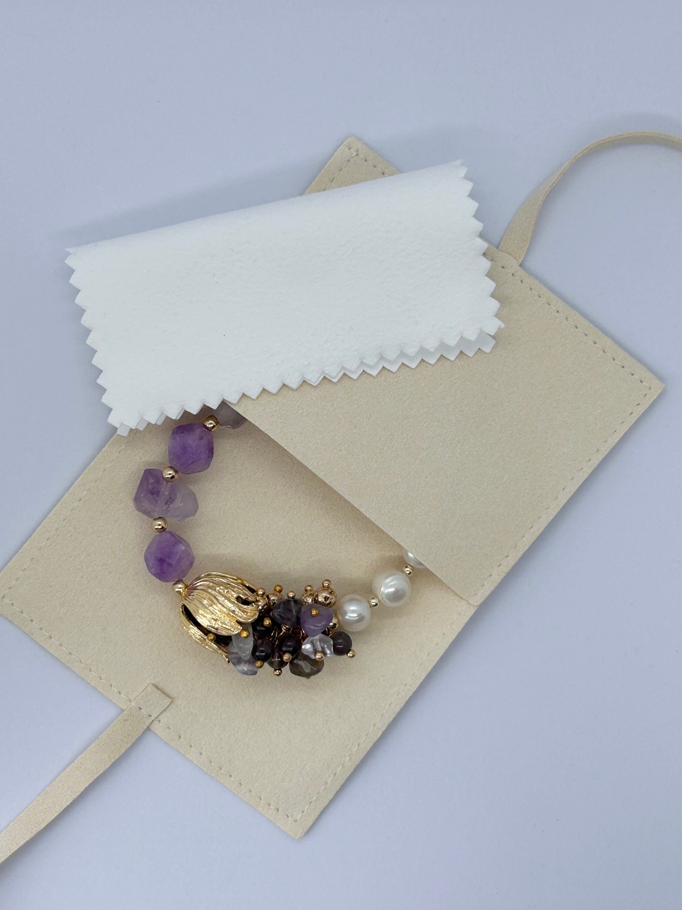 Pearls & Amethyst, Charming One of Kind Bracelet, Artisan Jewelry, Gift ...
