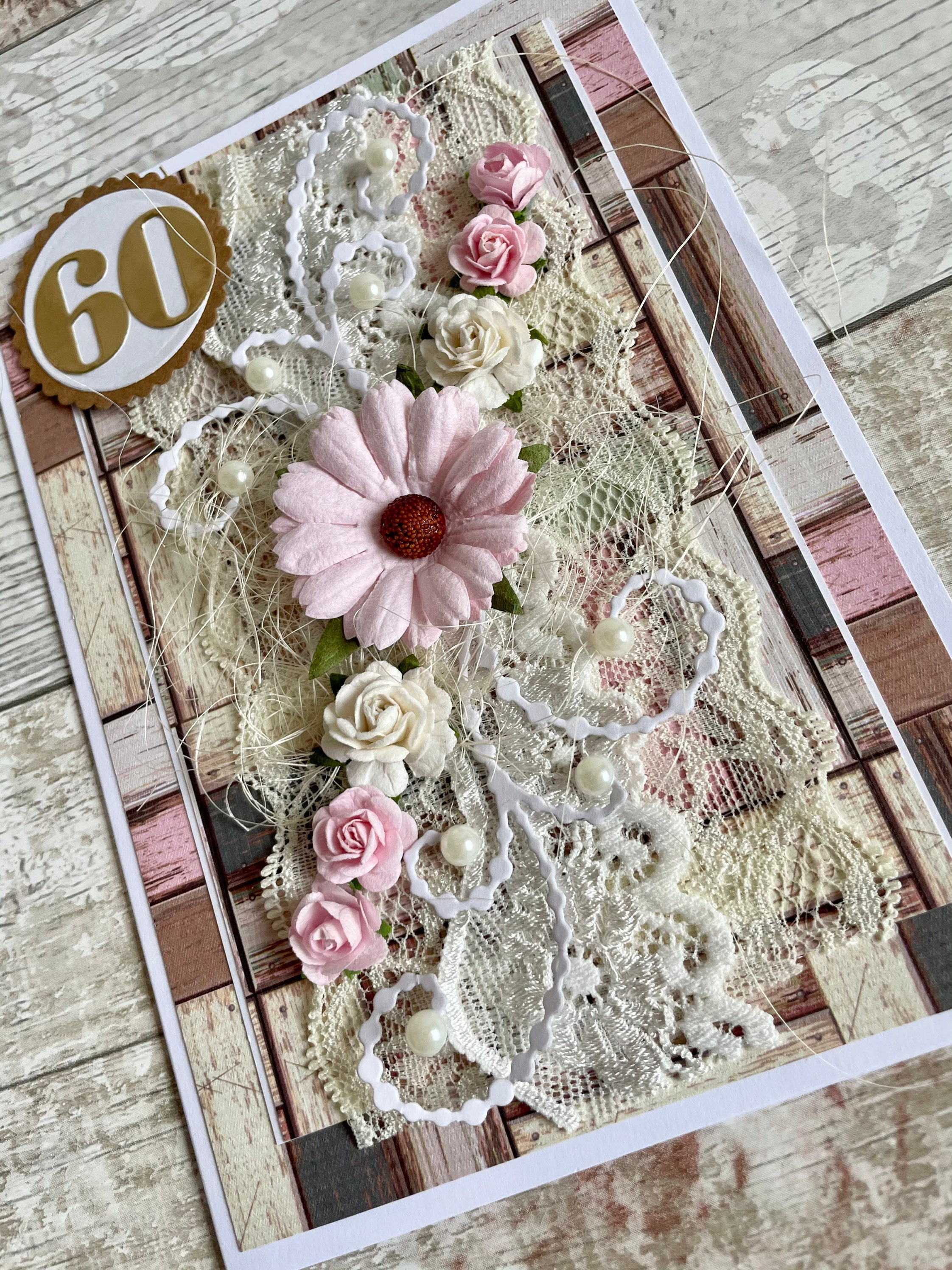 60th Birthday Card Personalised Handmade Card Card For Her | Etsy