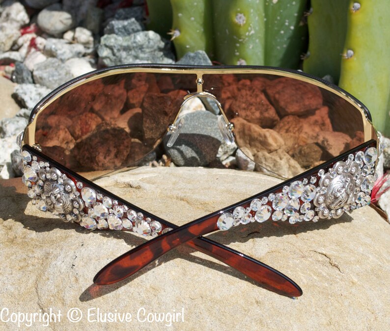 Western Sunglasses Cowgirl Sunglasses Brown Sunglasses Etsy