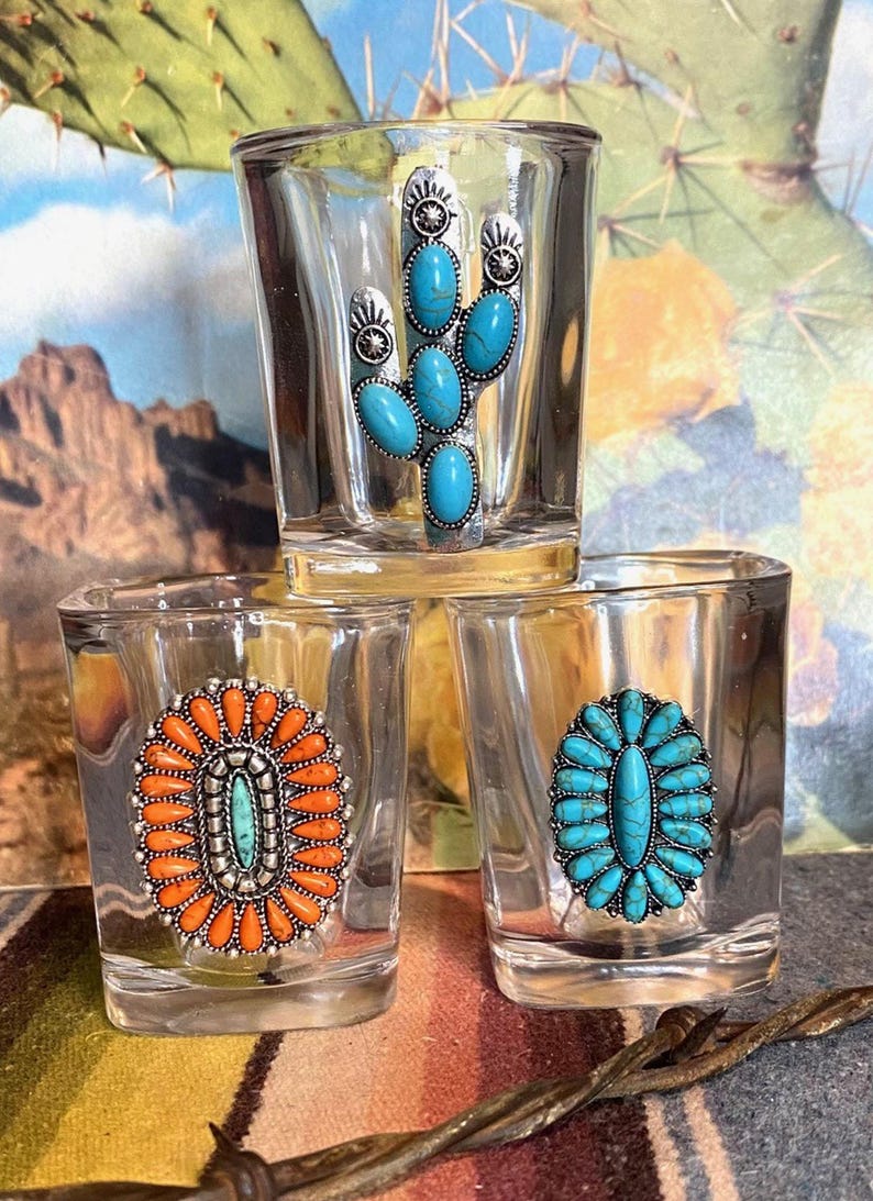 Western Whiskey Shot Glasses Country Chic Home Goods Western Home Decor ...