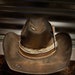 Branded Cowboy Hat, Distressed Cowgirl Hat, Burned Wide Brim Hat ...