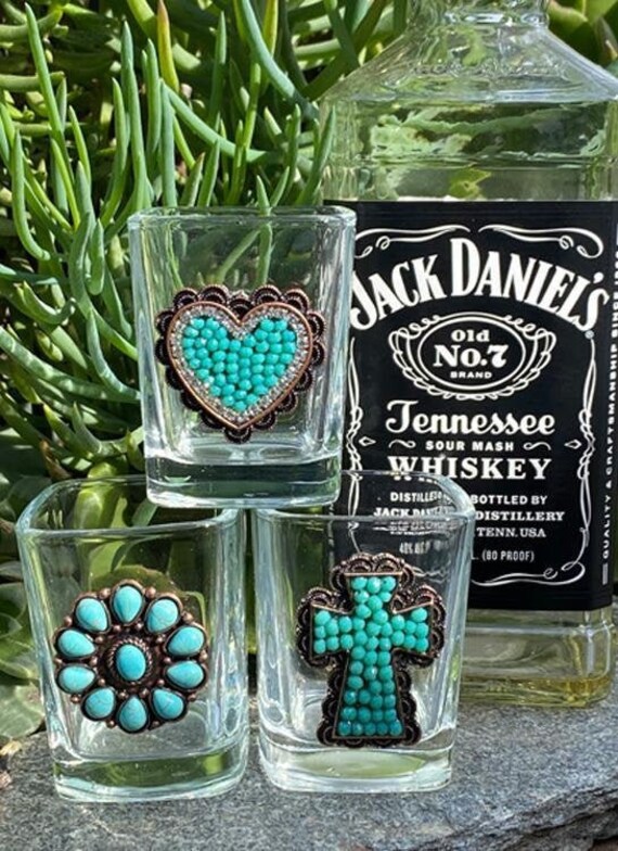 Western Whiskey Shot Glasses Country Chic Home Goods Western | Etsy