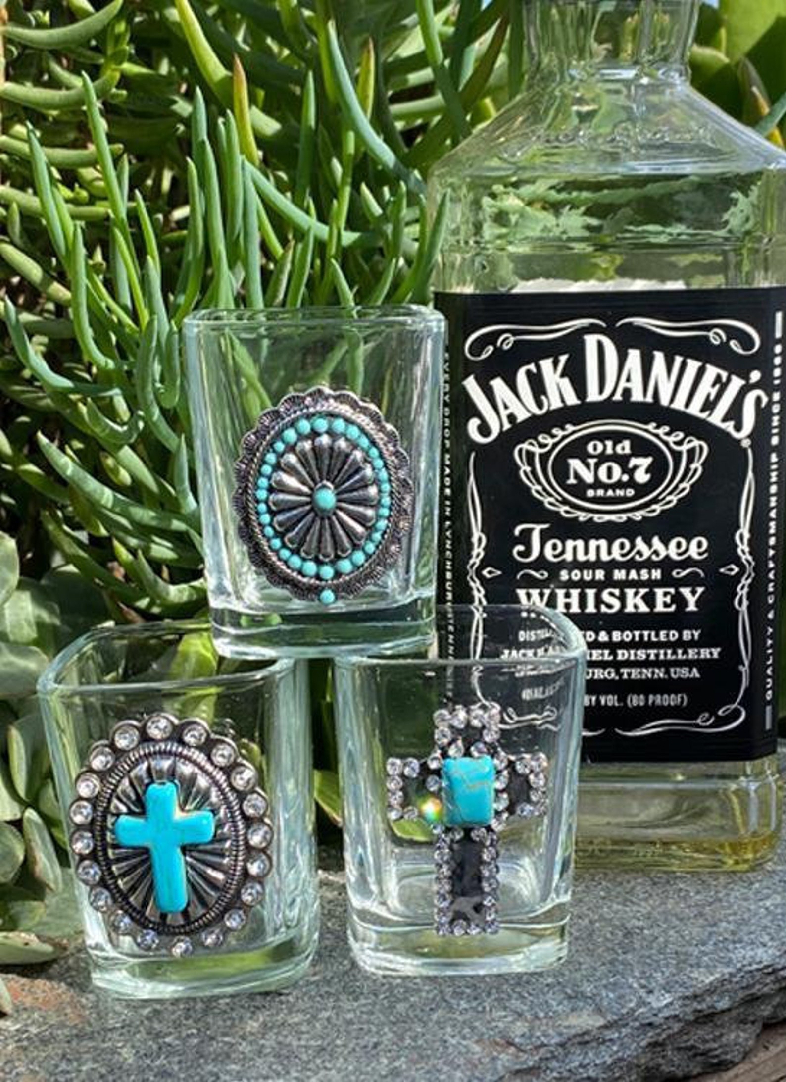 Western Whiskey Shot Glasses Country Chic Home Goods Western - Etsy