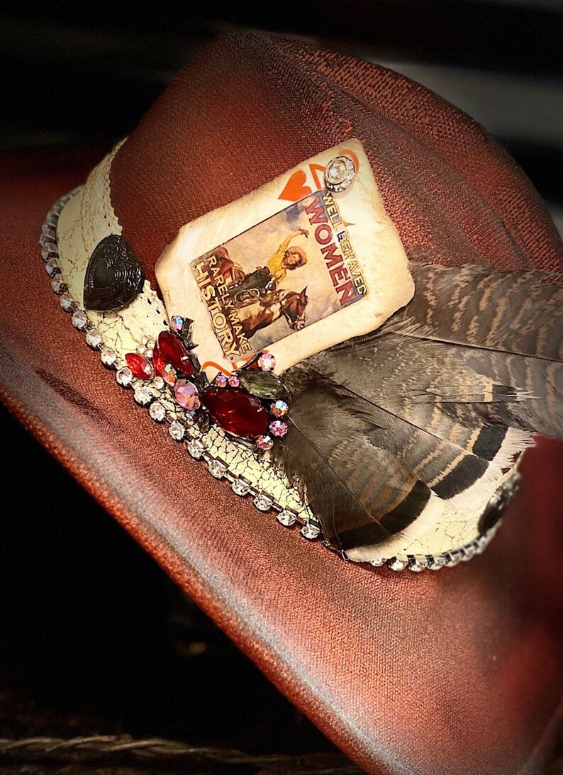 Branded Cowboy Hat, Distressed Cowgirl Hat, Burned Wide Brim Hat, Western Hat, Custom Cowboy Hat ...