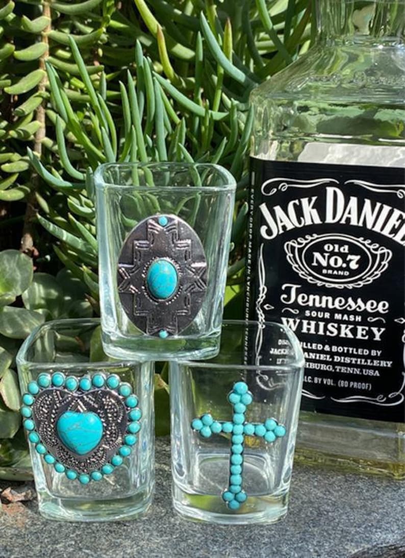 Western Whiskey Shot Glasses Country Chic Home Goods Western - Etsy