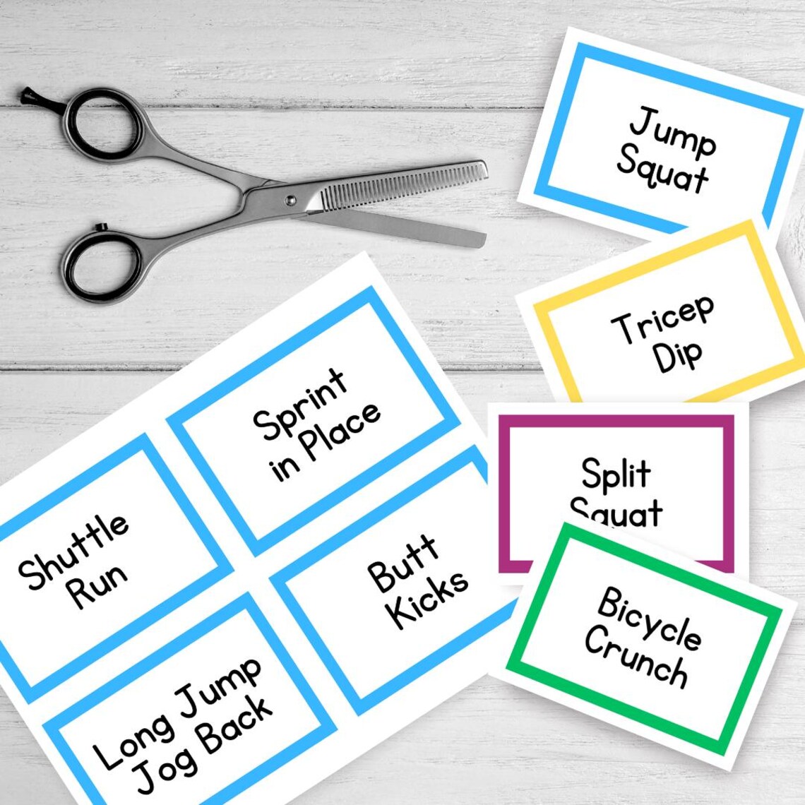Printable Exercise Cards: Fitness Flashcards for Full Body Workouts ...