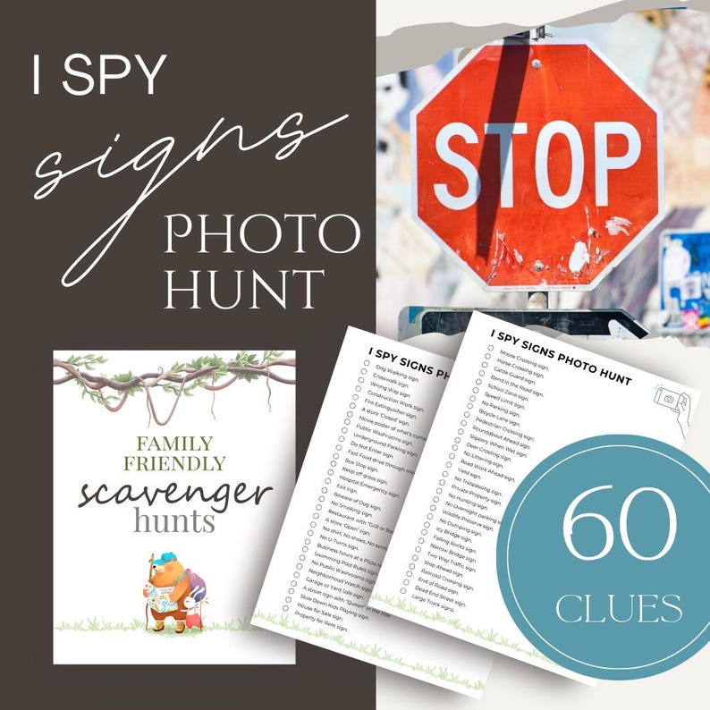 Photo Scavenger Hunt Printable Game – Fun for Kids, Teens, Adults, Team ...