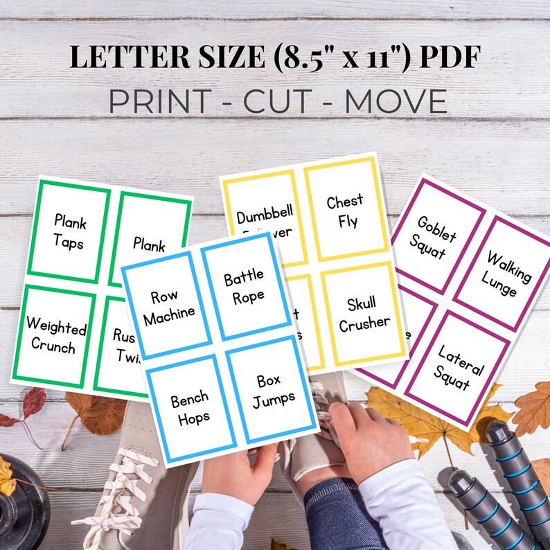 Printable Exercise Cards | Beginner Workout Cards for Women | Home ...